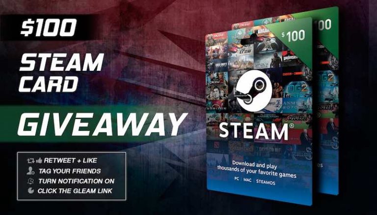 $100 Steam Giftcard - Best Of Gleam Giveaways